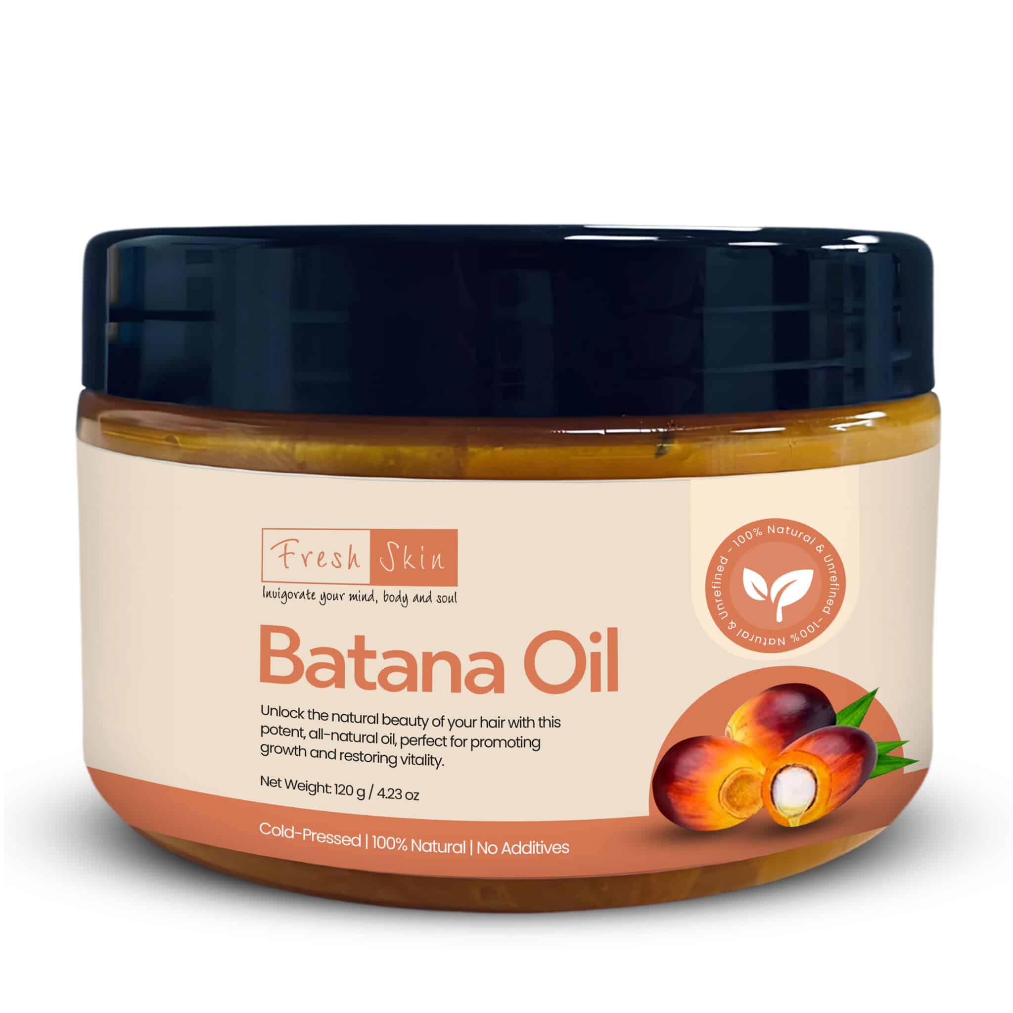 Batana Oil (Cold Pressed) Orange - Not Roasted - Freshskin Beauty
